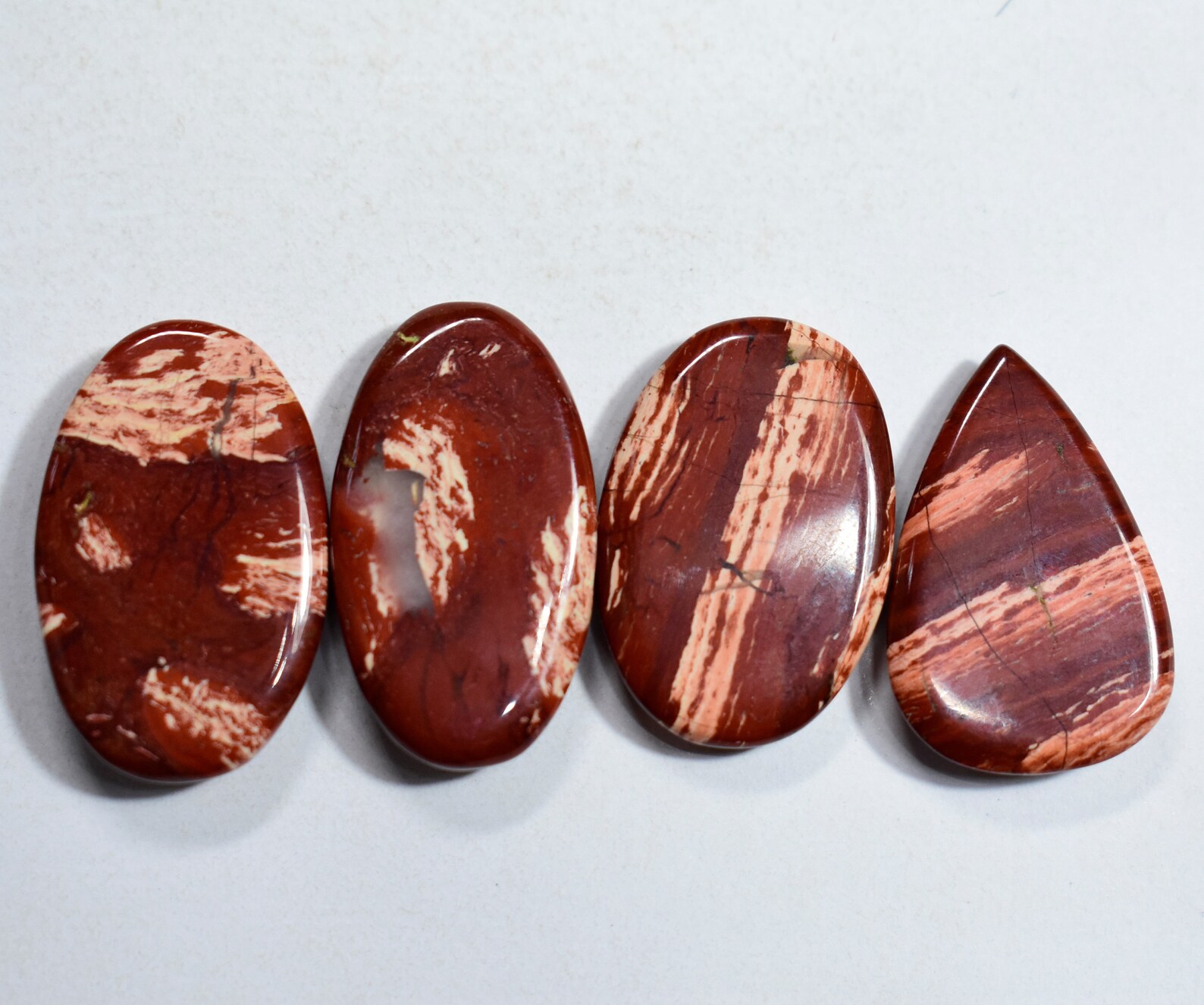 110ct Natural Red White Snakeskin Striped Jasper Flatback - Etsy