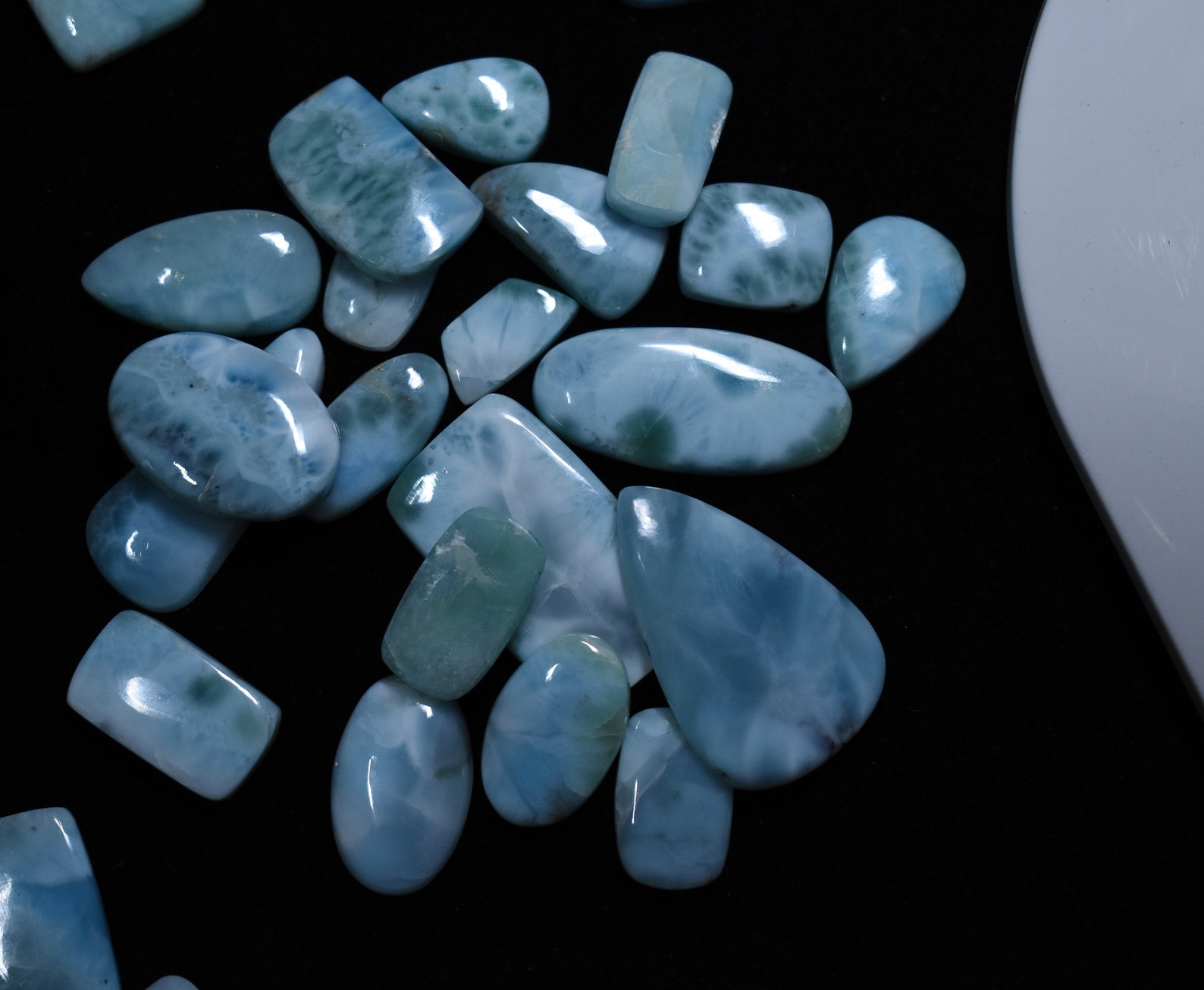 100 Carat Natural Sky Blue Larimar Pectolite Cabochon Atlantis - Etsy