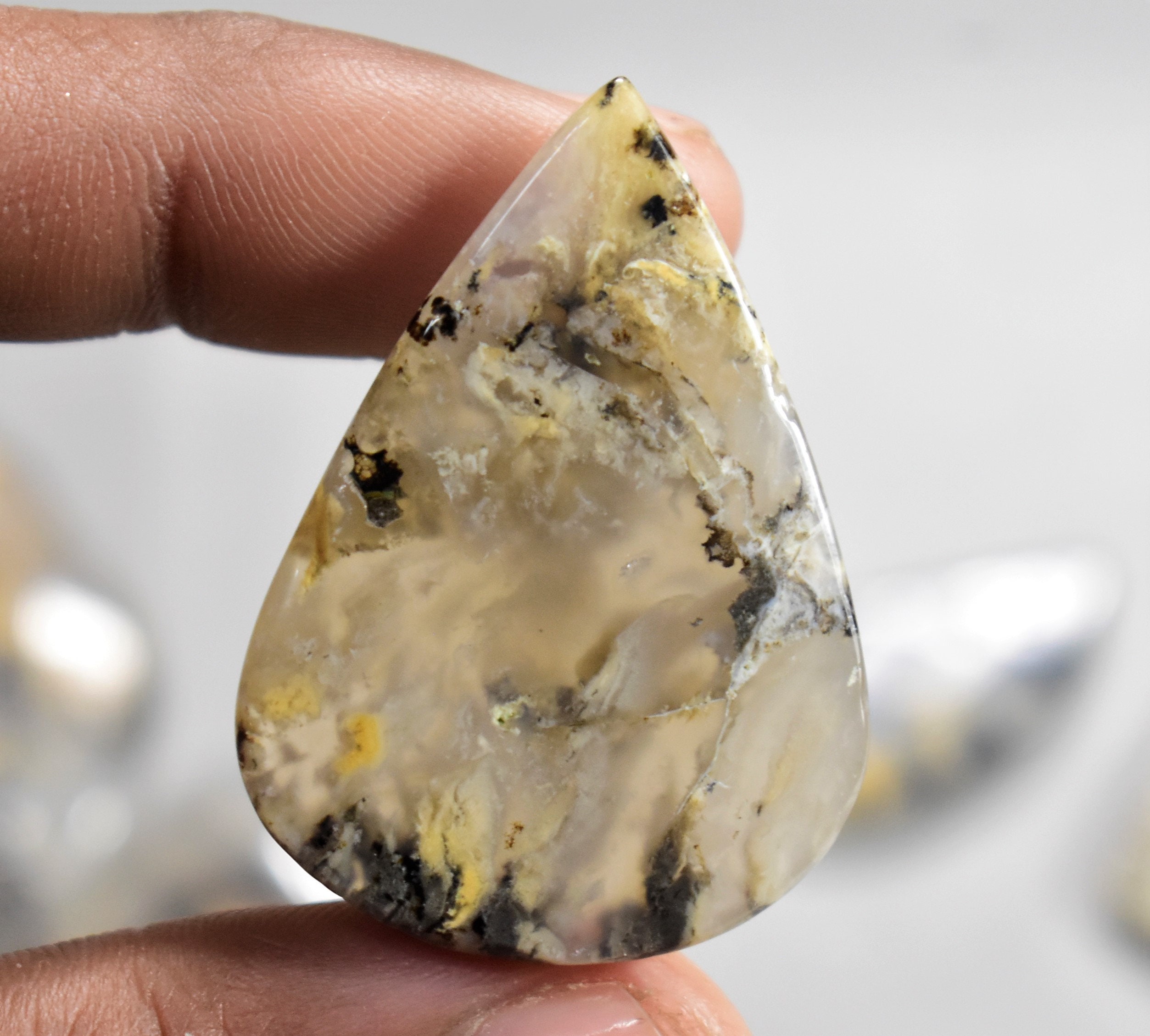 250ct 8-10pcs Natural Dendrite Agate Gemstone Loose Stone | Etsy