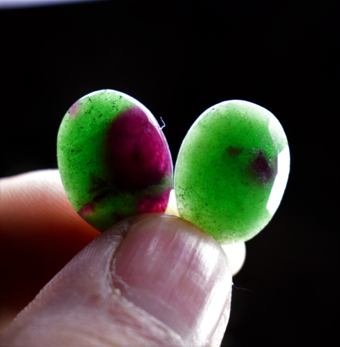 Real Ruby Red Green Faceted Gemstone 13ct Ruby Zoisite Healing | Etsy