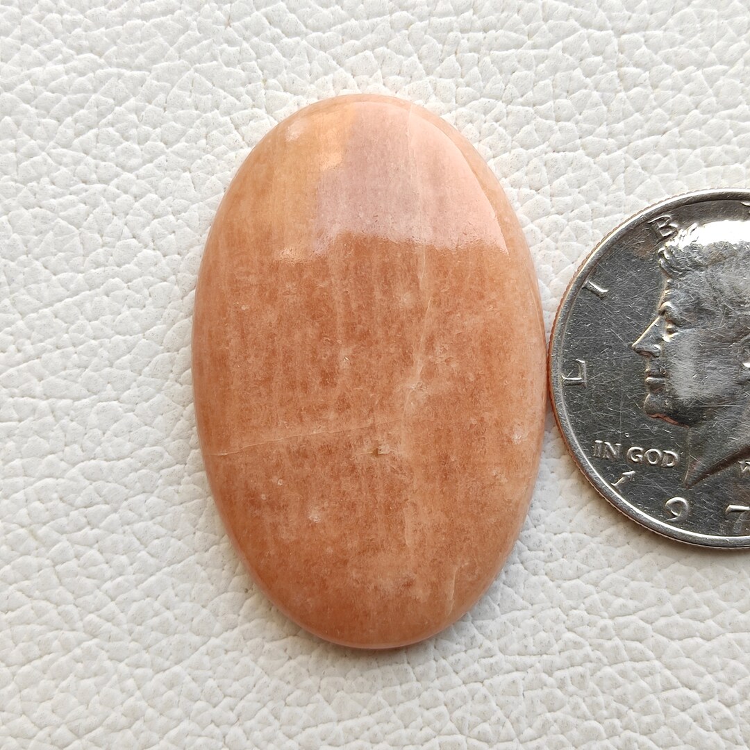 47X30X6 MM Oval Shape Peach Amazonite Cabochon 80 Carat Natural Peach ...