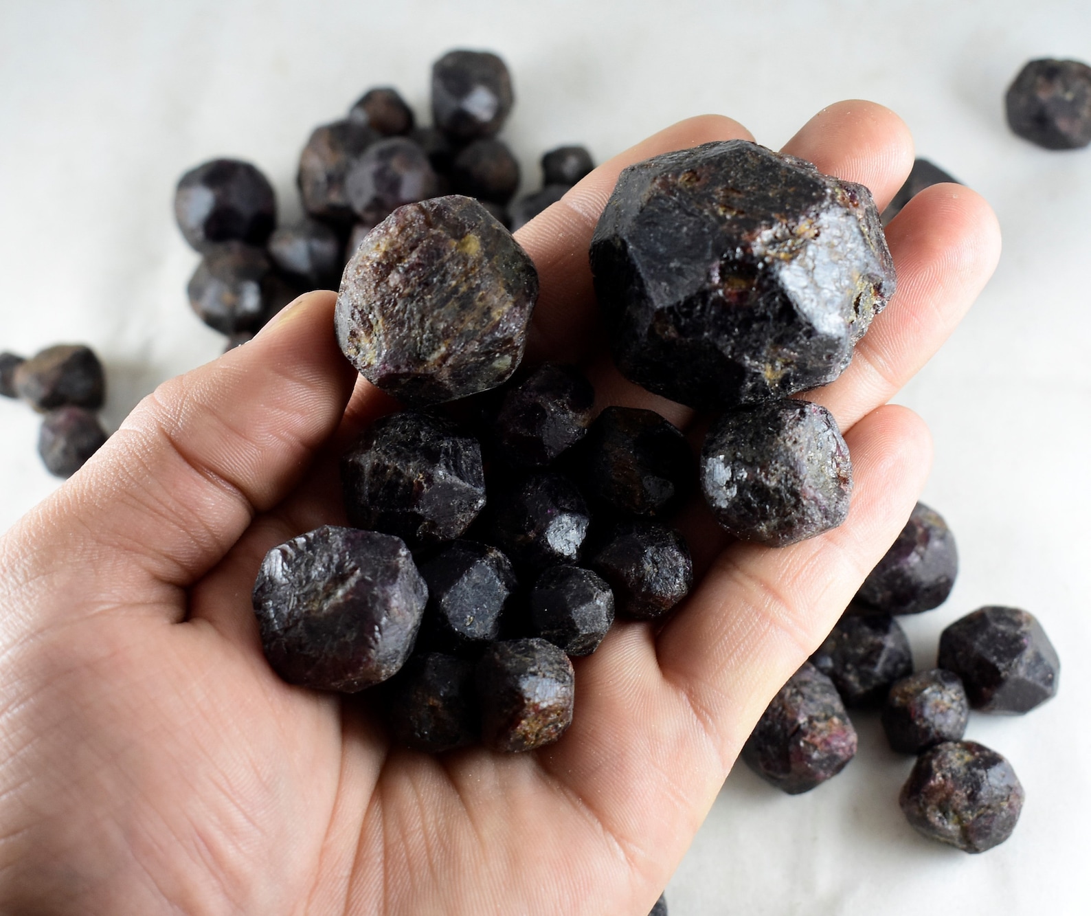 Garnet Rough Specimen Natural Red Dodecahedron Almandine Garnet Raw ...