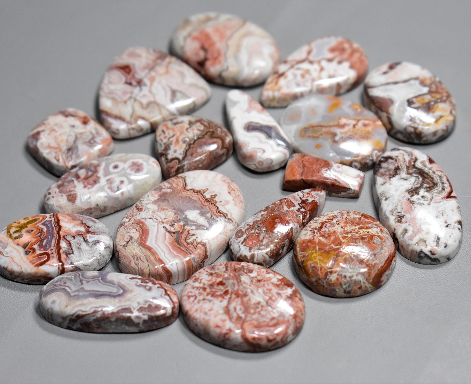 250ct Natural White With Pink Rosetta Jasper Cabochon 8-10pcs - Etsy UK