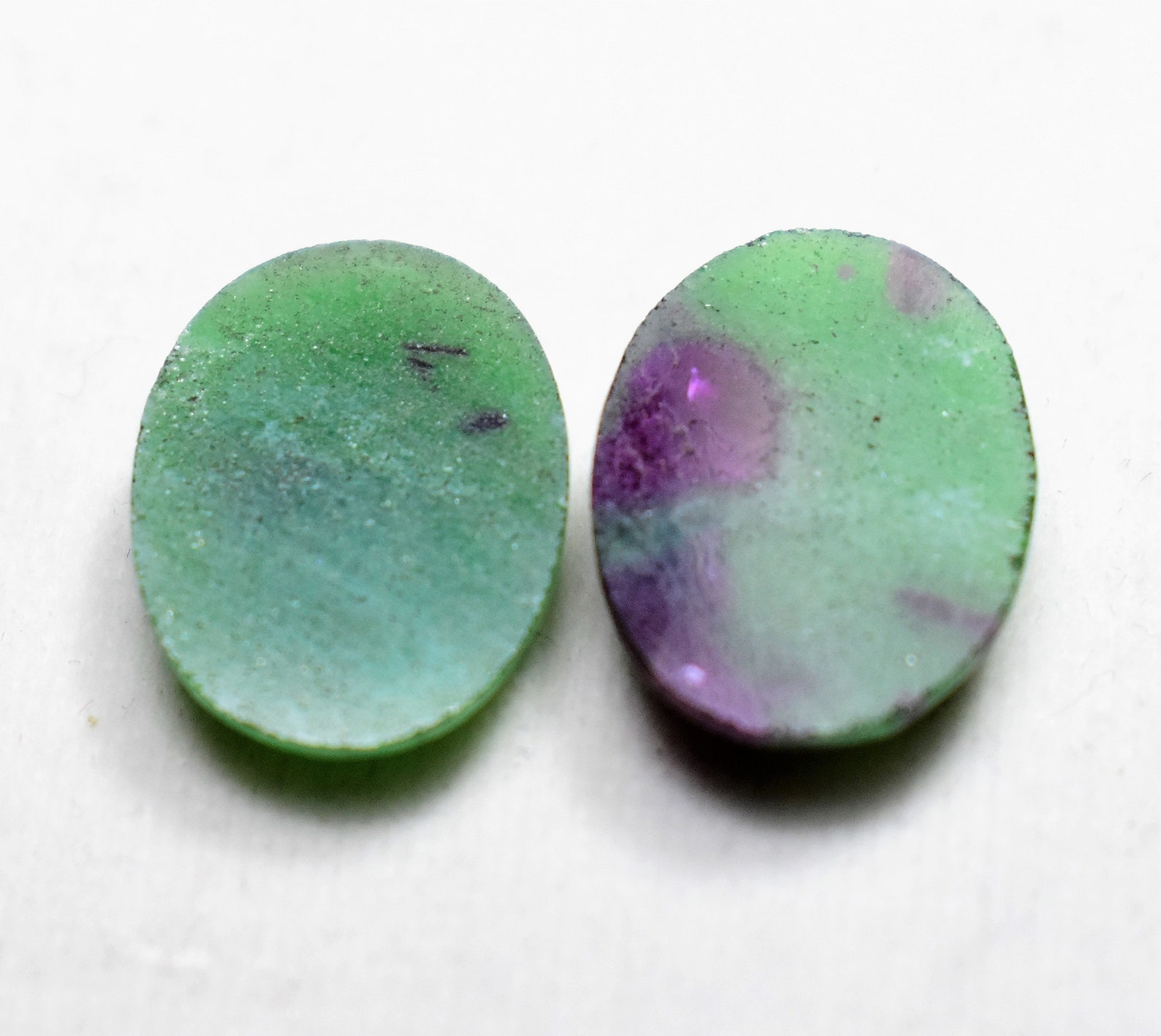 Real Ruby Red Green Faceted Gemstone 13ct Ruby Zoisite Healing | Etsy