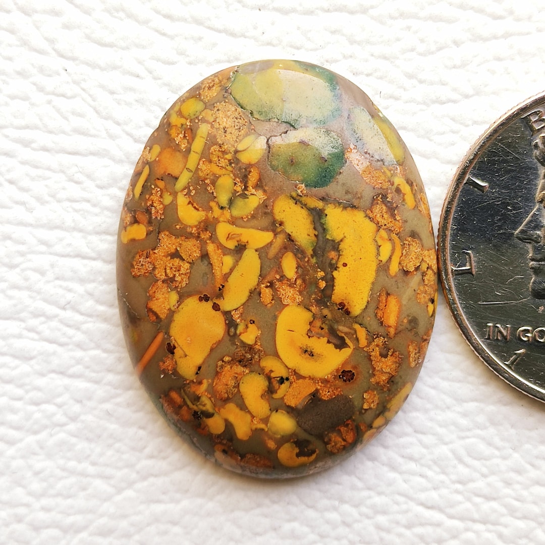 Fruit Jasper Cabochon 65 Carat 39X29X6 MM Oval Shape Natural Multi ...