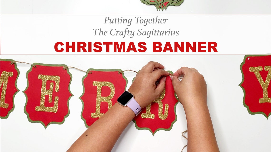 Christmas Banner Diy Project Template Stencil Pattern | Etsy