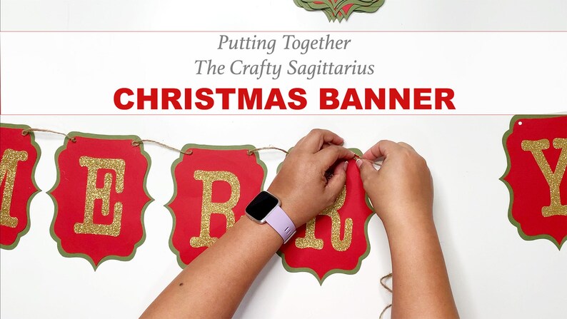 Christmas Banner Diy Project Template Stencil Pattern | Etsy