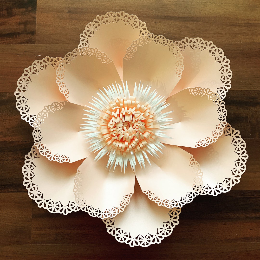 SVG PNG DXF Lace Paper Flower Template 11 for Cutting Machines 2 ...