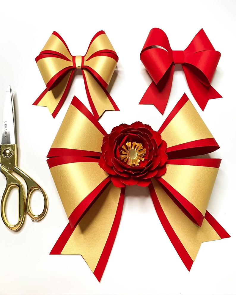 PDF Printable Holiday Bow 1 Template Stencil for Trace and Cut Ideal ...