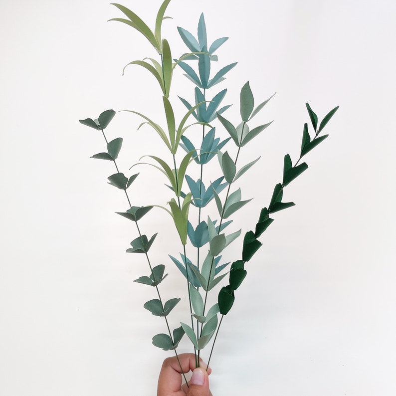 TCS Leaves on a Stem Paper Flower Template; Complete Set, for Paper ...