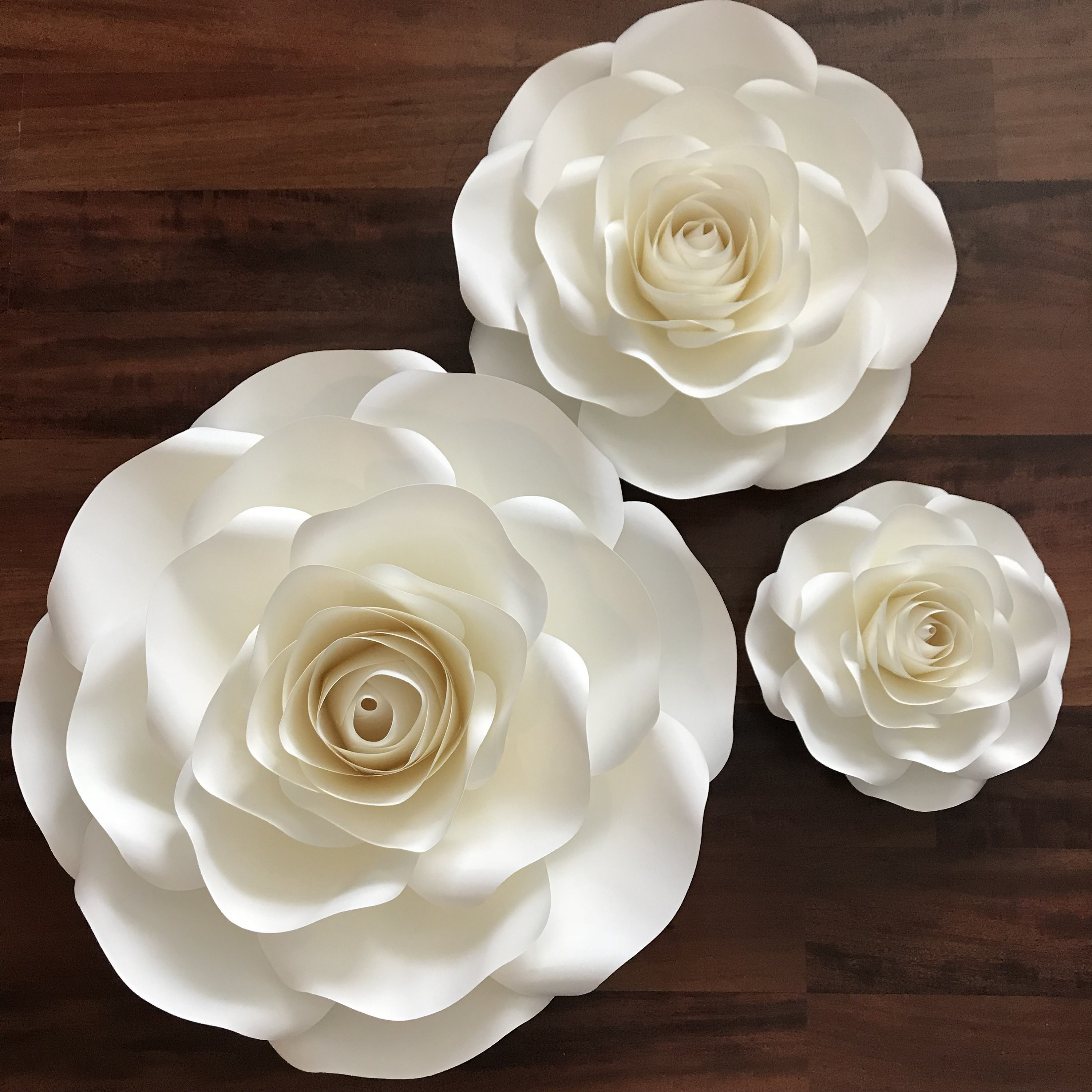 PDF 3rosecombo Large Medium Small Roses Paper Flowers Paper Flower ...
