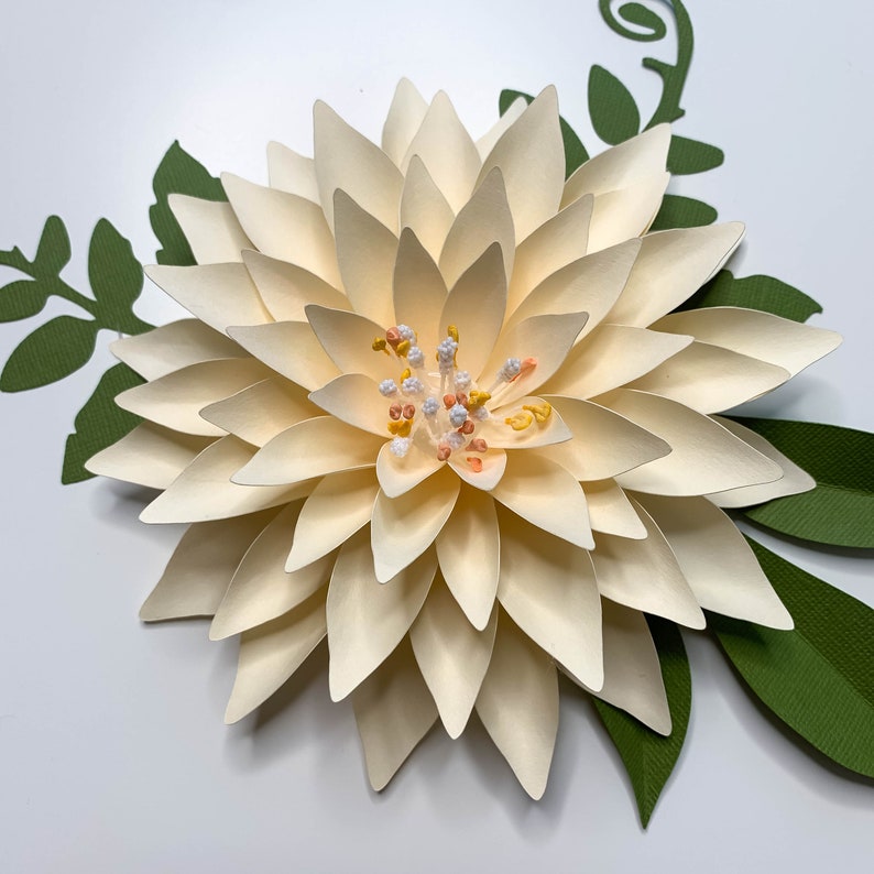 Paper Flowers PDF Printable Trace and Cut Digital Instant Download ...