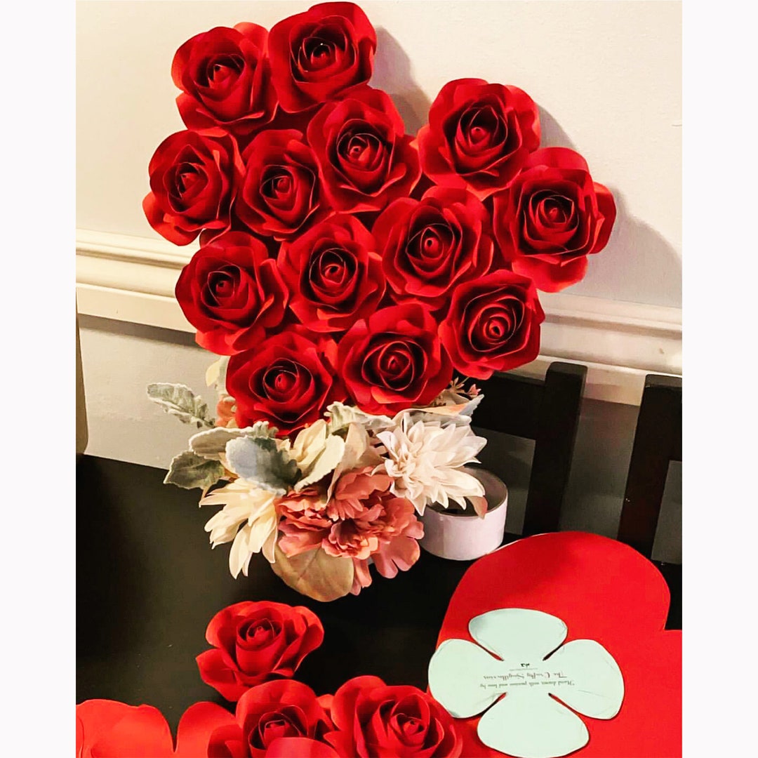 ROSE Bud PDF Templates for Paper Flowers Become a Rose, Digital Version ...