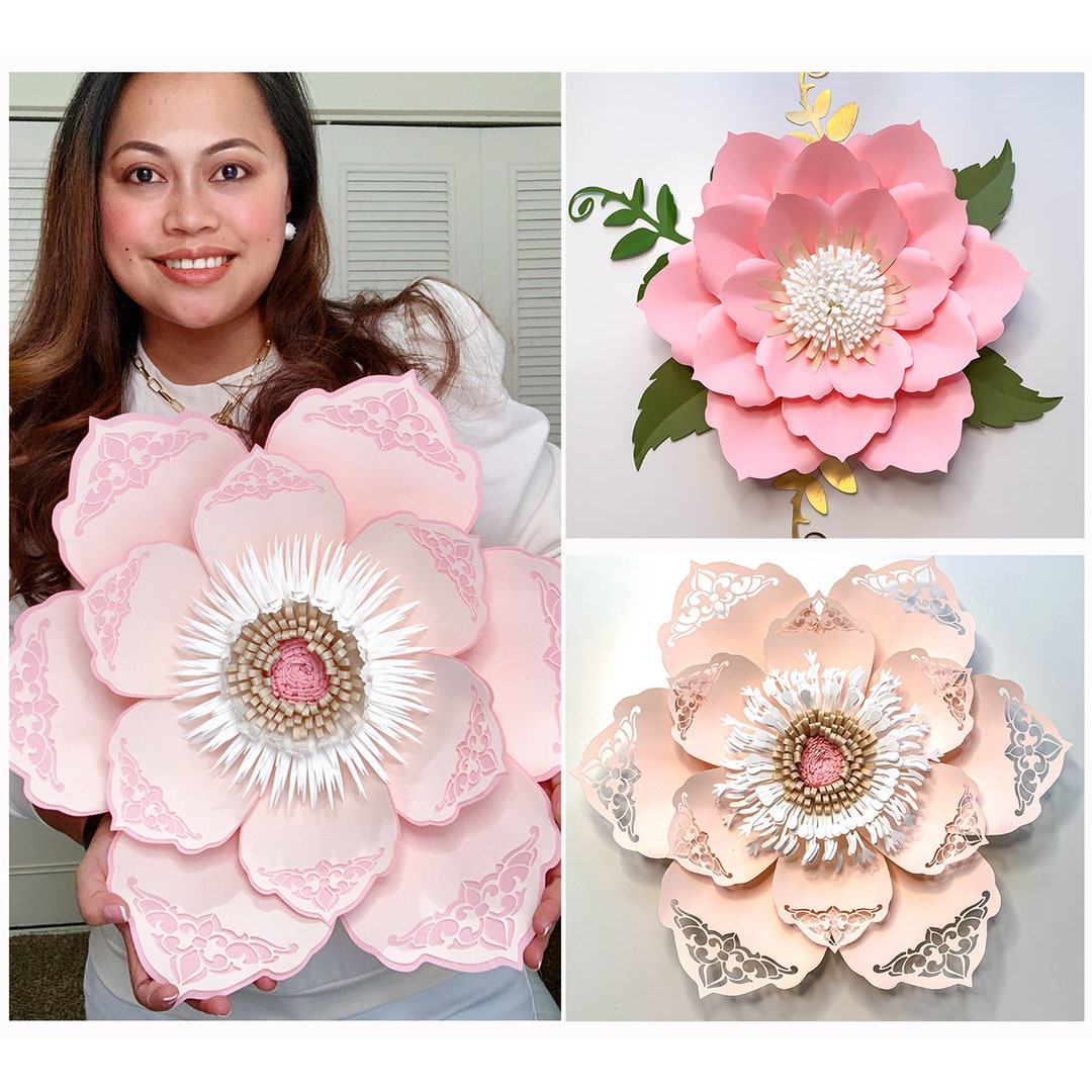 Petal 169 Set SVG PNG DXF Cut Files Paper Flowers Template for Cutting ...