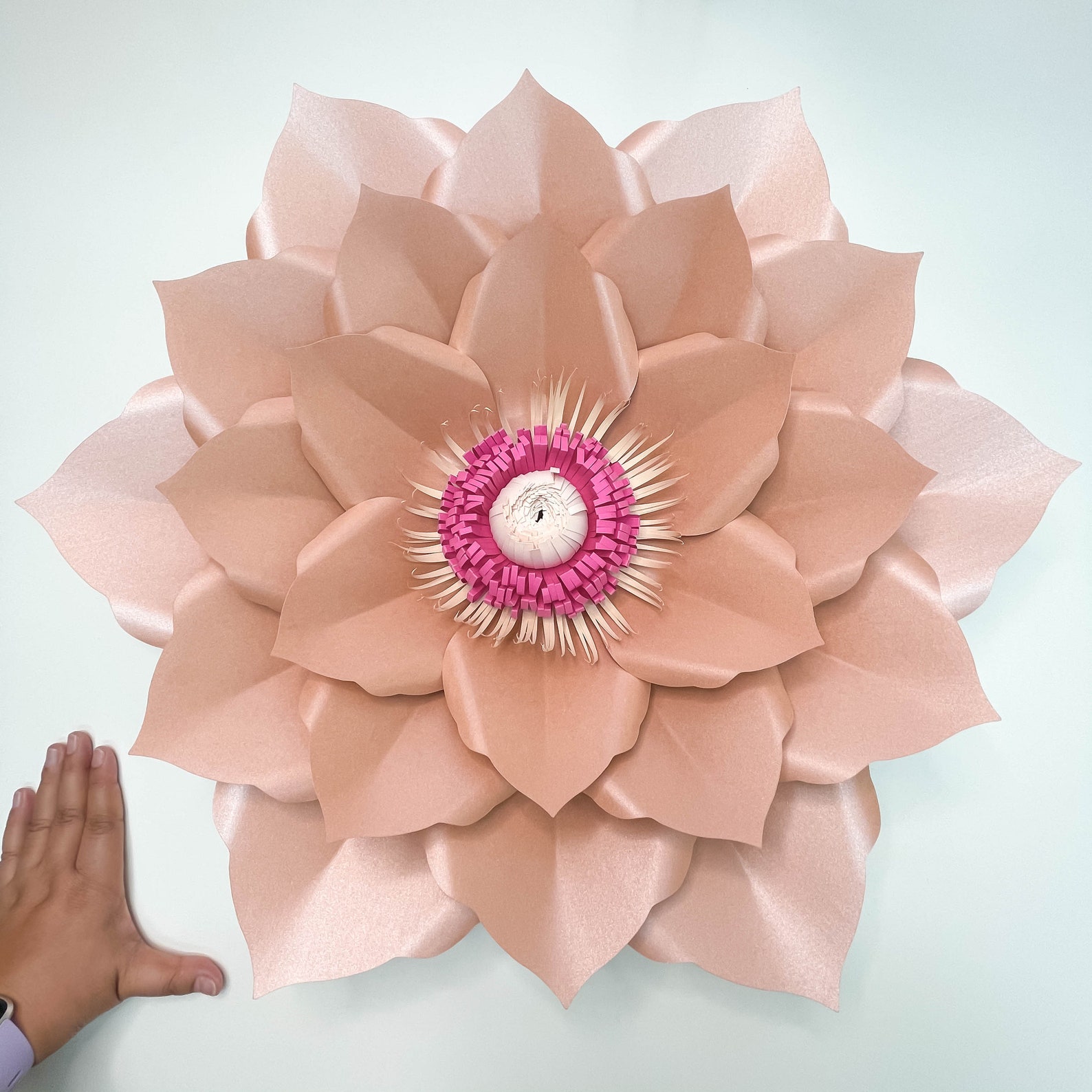Vector Cut Files Petal 180 Paper Flowers Template |flat Center for ...