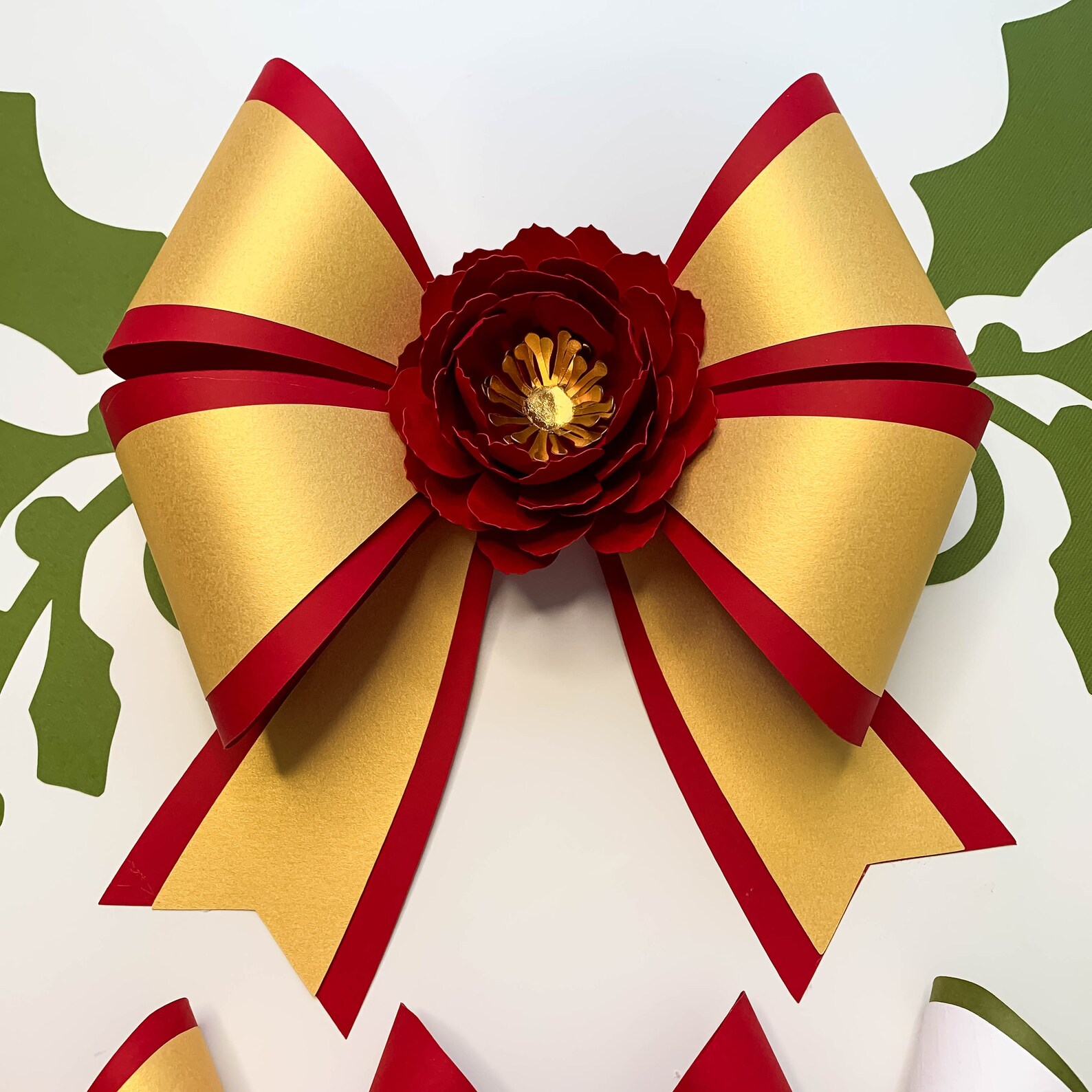 PDF Printable Holiday Bow 1 Template Stencil for Trace and Cut Ideal ...