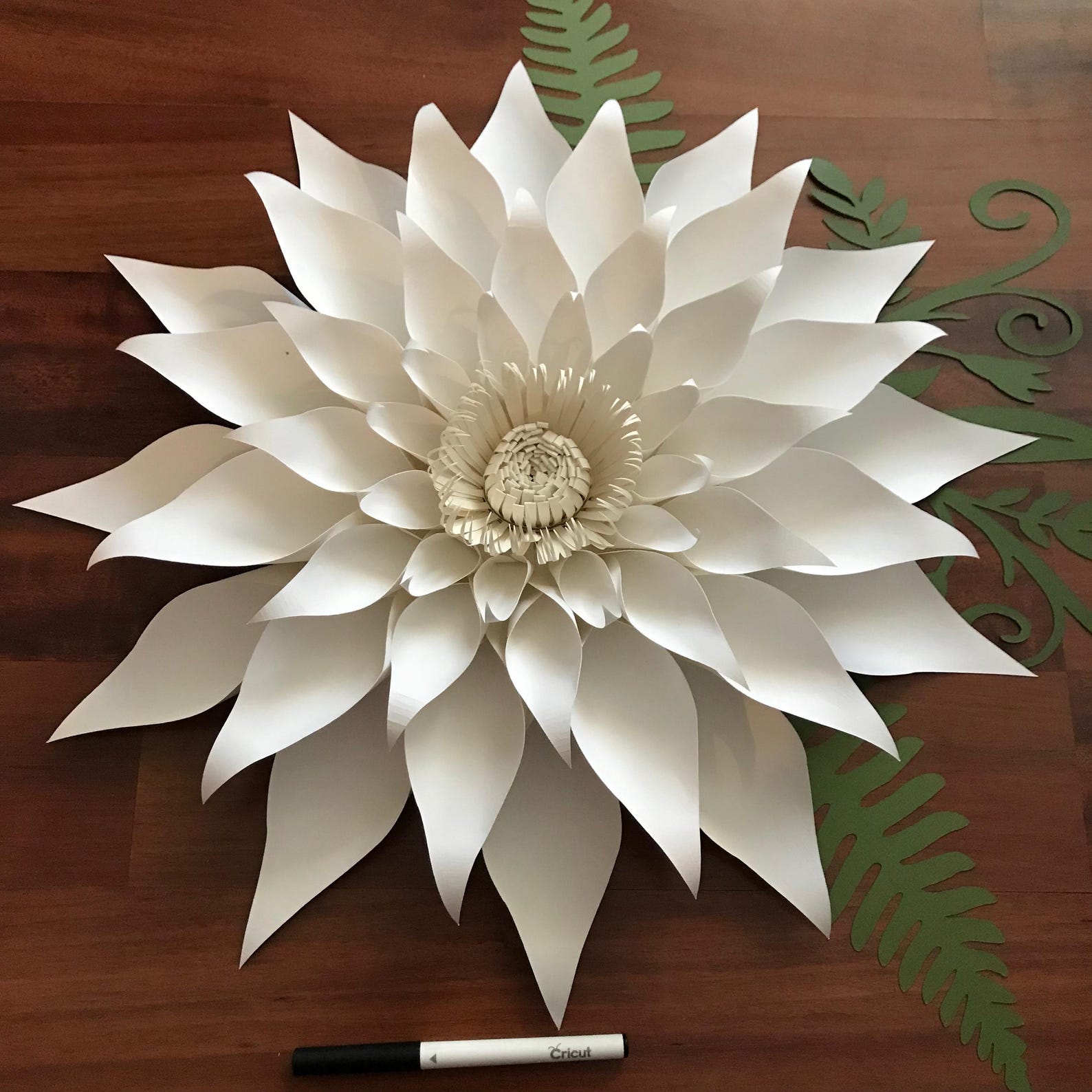 Paper Flowers -PDF Petal #89 Paper Flower Template With Base, DIGITAL ...