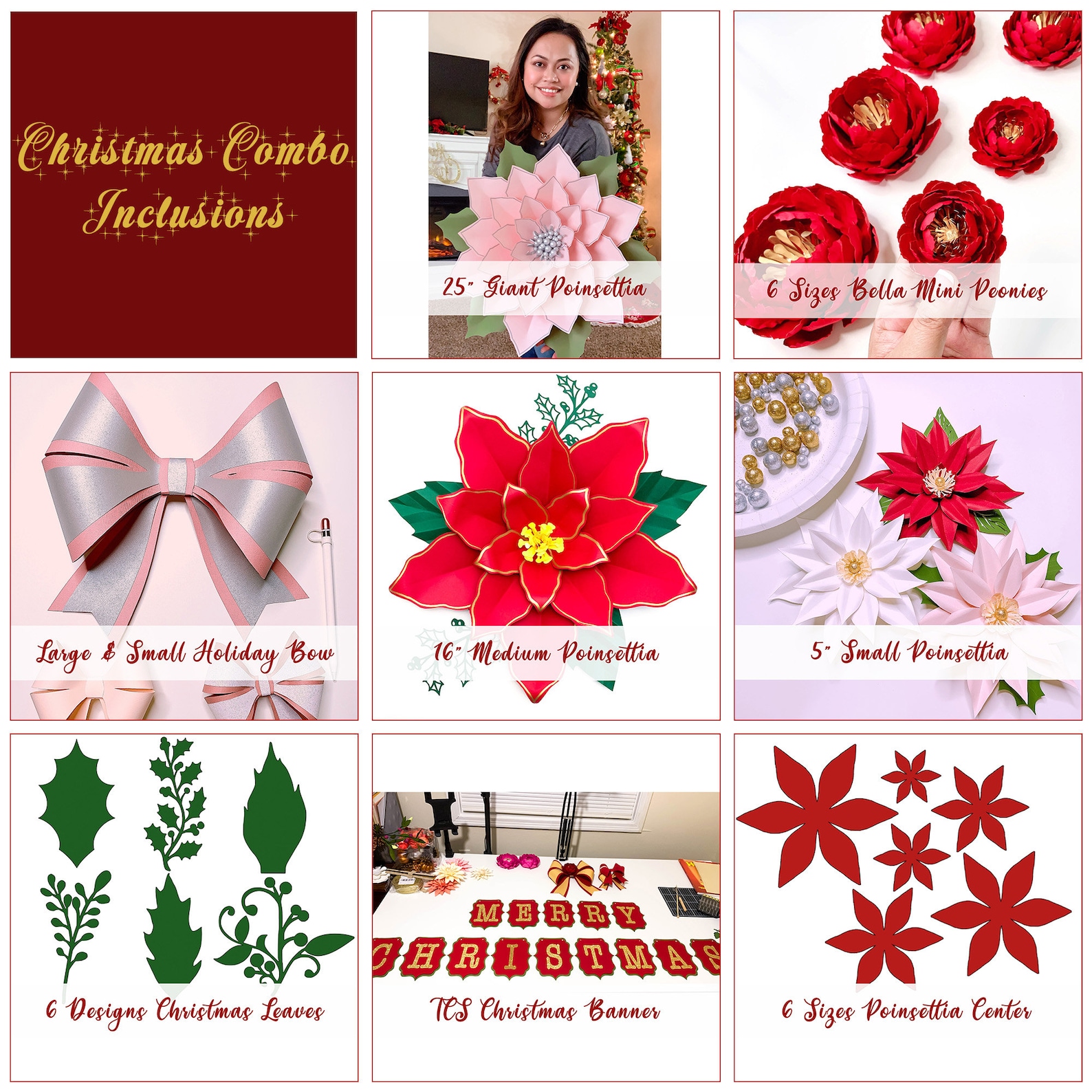 DIY Christmas Combo PDF Printable Trace and Cut Instant - Etsy