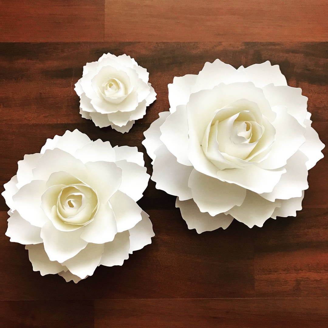 PDF Tiny Rose #2 Paper Flower - 6 Different Sizes -trace and Cut ...