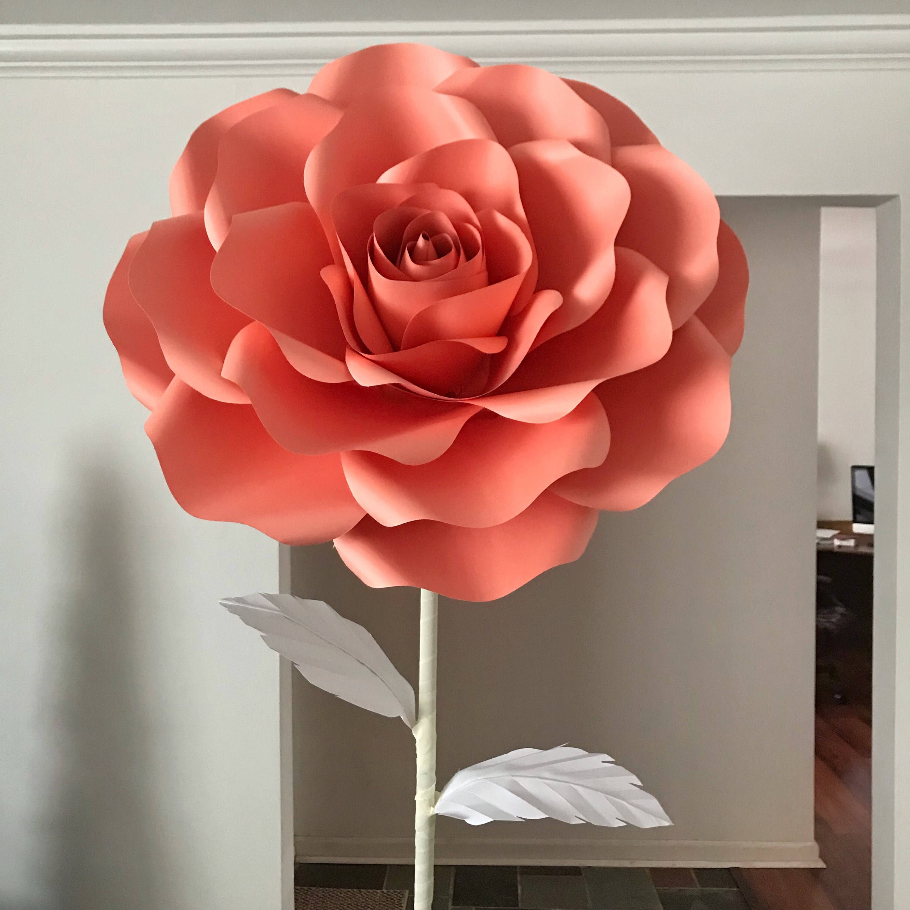 Paper Flowers SVG Combo Of 5 Sizes Rose Paper Flower Template DIY Cricut And Silhouette