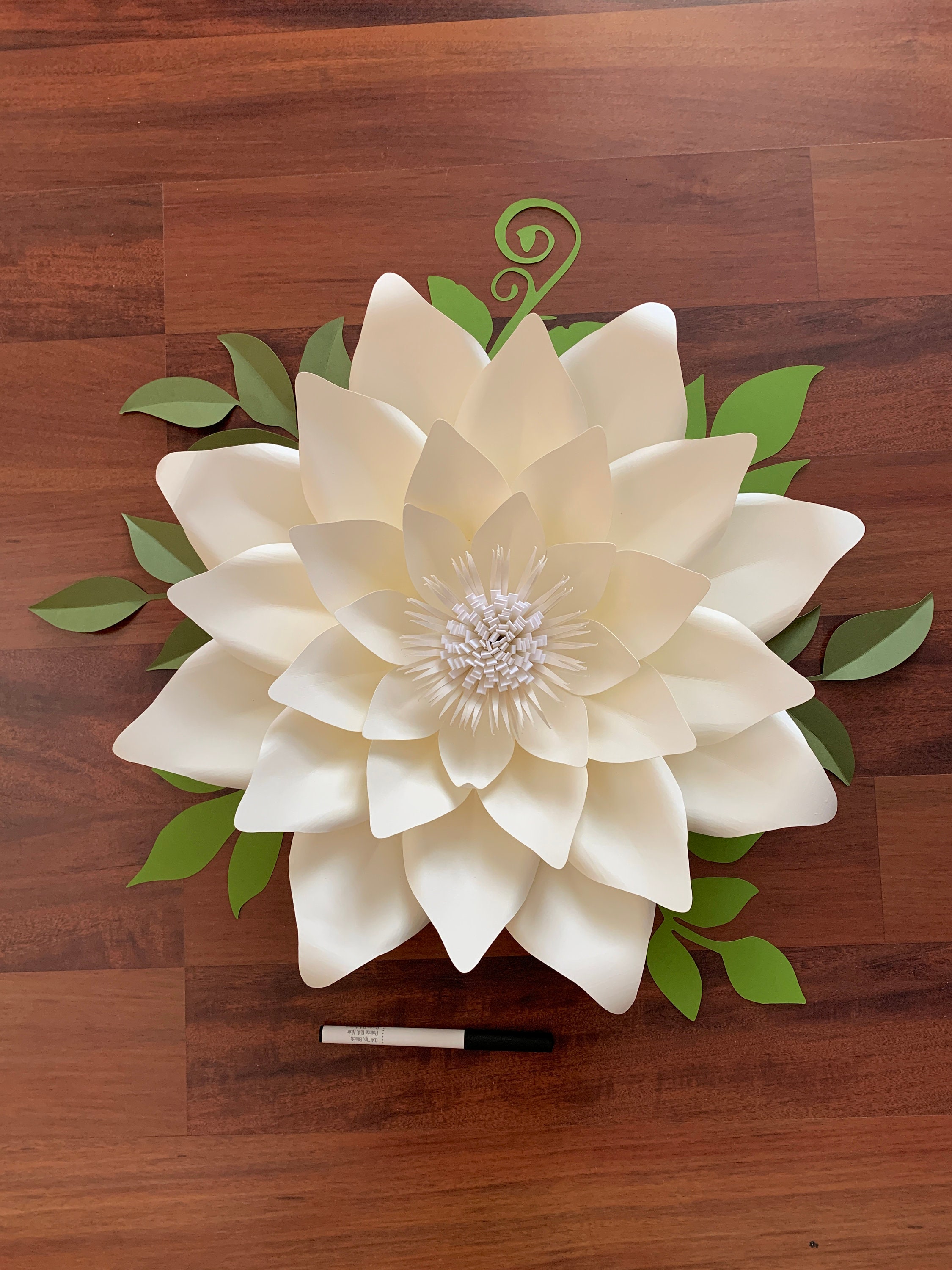 SVG PNG DXF Petal 174 Giant Paper Flower Template Kit No Resizing 