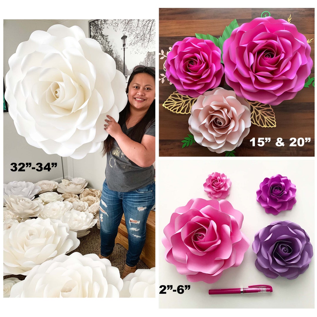 PDF Rose 6 Family Printable Trace & Cut Files Create Unlimited 2" to 34 ...