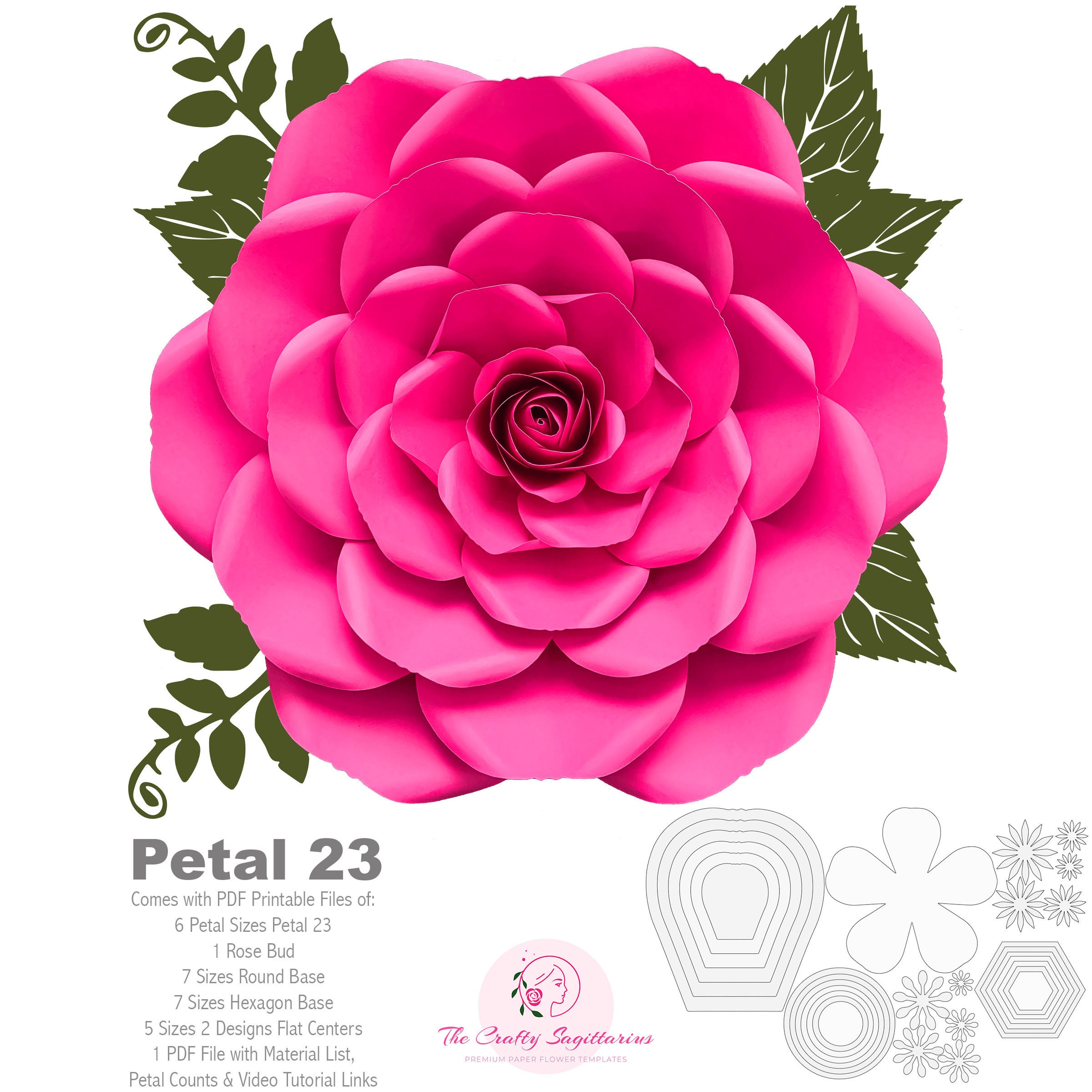 PDF Petal 23 Printable Giant Paper Flower for DIY Project | Etsy