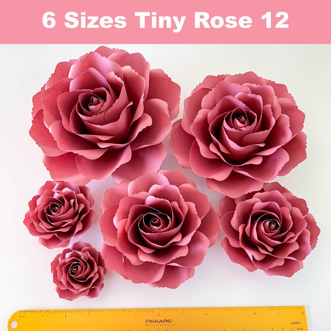 SVG PNG DXF 4 Best Seller Tiny Roses Designs Paper Flower | Etsy