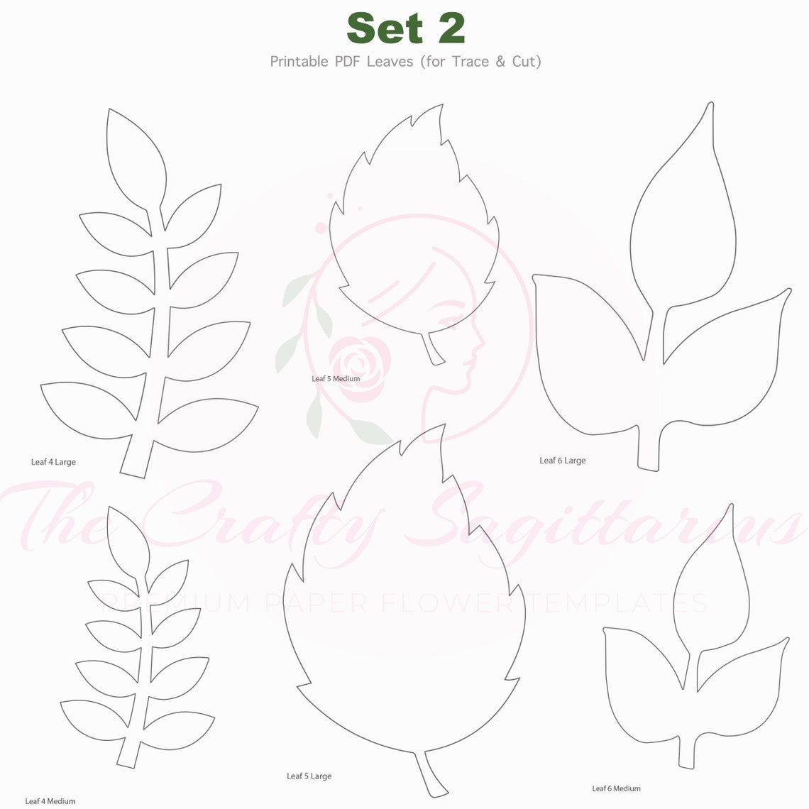 PDF Set 2 Leaves 3 Different Styles 2 Different Sizes Easy to - Etsy