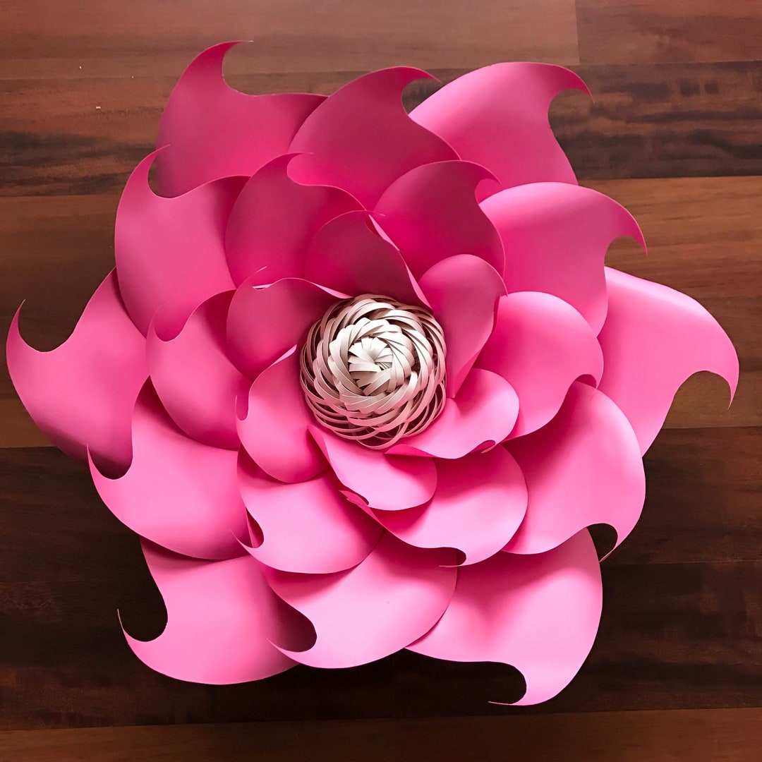SVG PNG DXF Petal 9 Paper Flowers Template for Cutting Machine + Flat ...