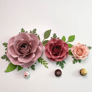 PDF PRINTABLE TEMPLATES of Small Mini & Nano Rose Paper Flower Template ...