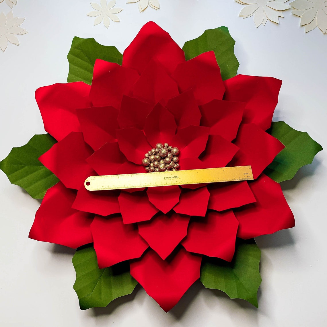 PDF 25 Giant Poinsettia Paper Flower Templates 3d DIY Etsy