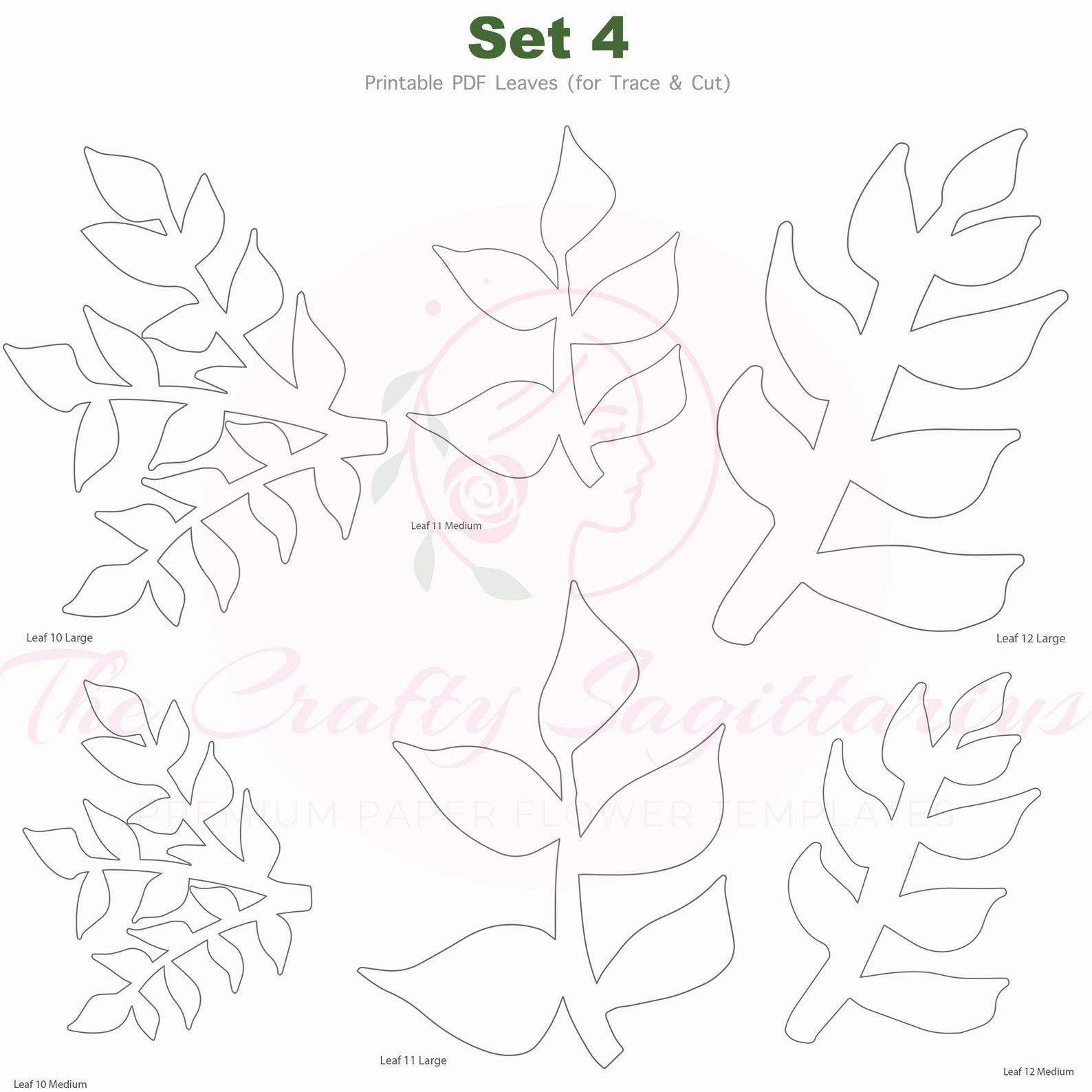PDF Set 4 Leaves 3 different styles 2 different Sizes Easy to | Etsy