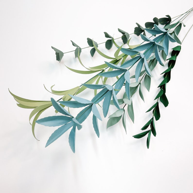 TCS Leaves on a Stem Paper Flower Template; Complete Set, for Paper ...