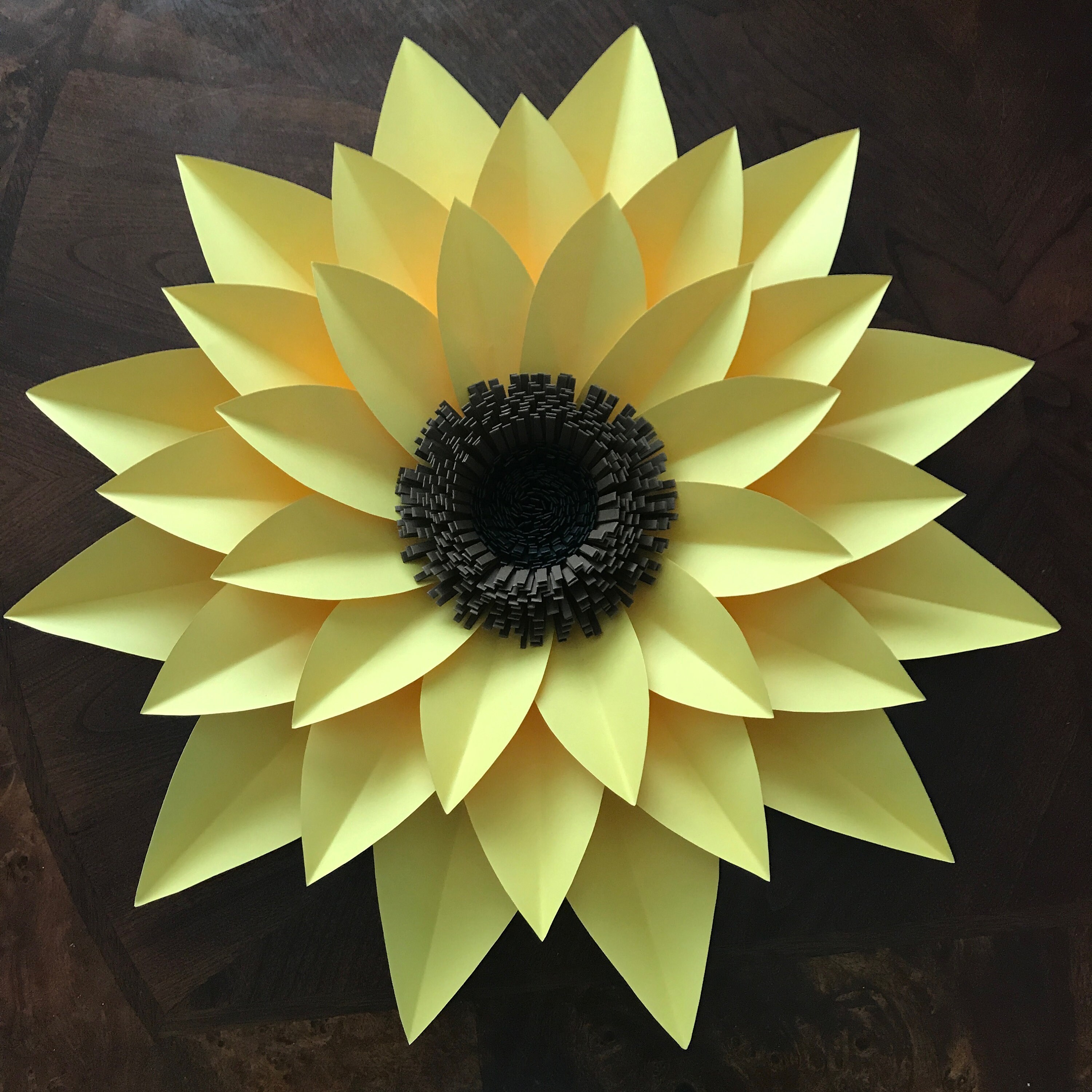 Giant Paper Sunflower Petal Patterns Flowers Templates Giant Paper 