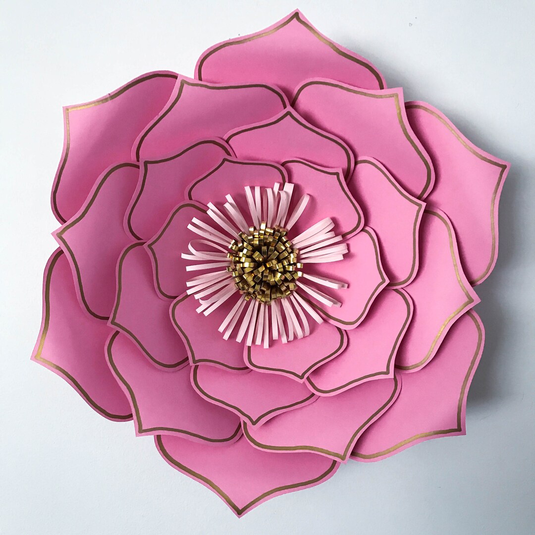 SVG PNG DXF Petal 3 Cut Files Paper Flowers Template for Cutting ...