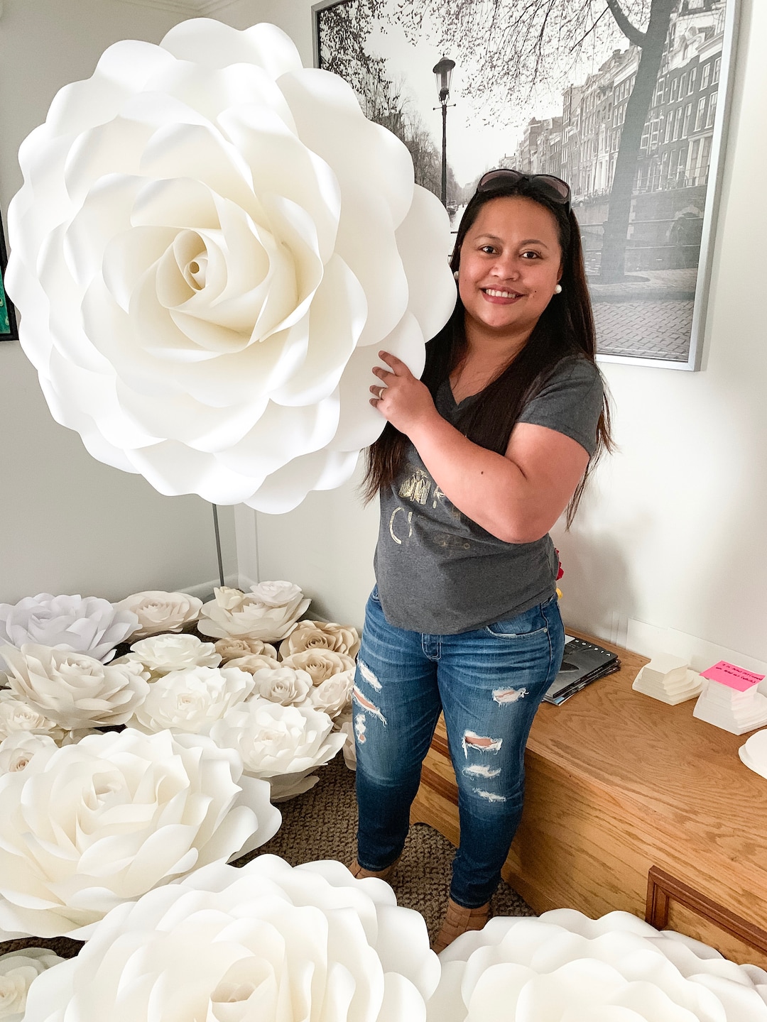 Extra Large PDF Full Size Rose 6 Template 30-34 Inches Rose When Made ...