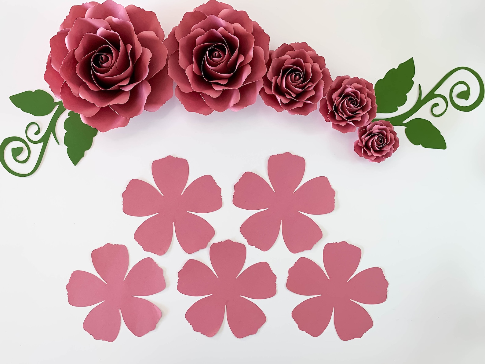 Paper Flowers PDF Tiny Rose #12 Printable Paper Flower Templates ...
