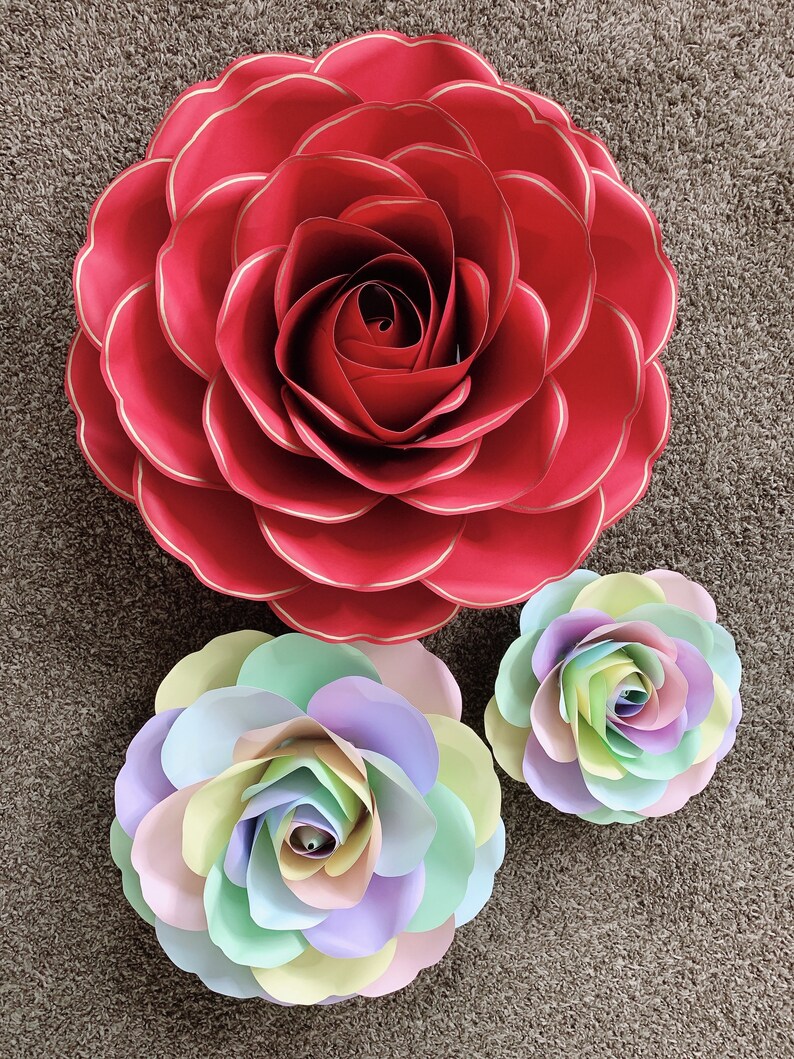 PDF Printable 3 Sizes Charry Rose Templates Stencils - Etsy