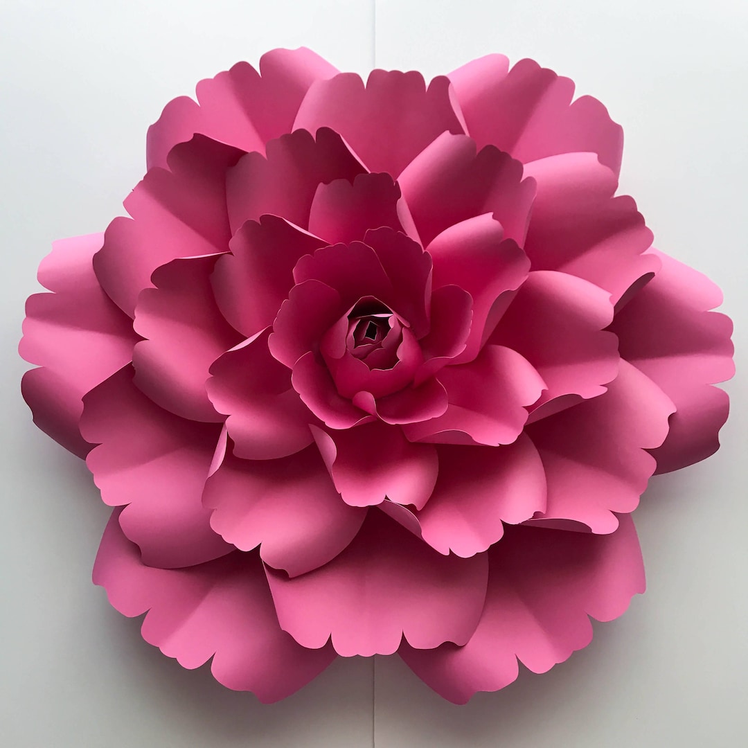 Paper Flowers -PDF Petal #137 Paper Flower Template With Center ...