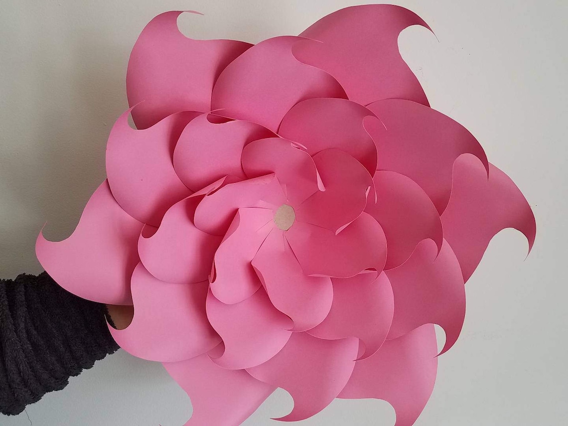 PDF Petal 9 Paper Flowers Template With Base & Flat Center - Etsy