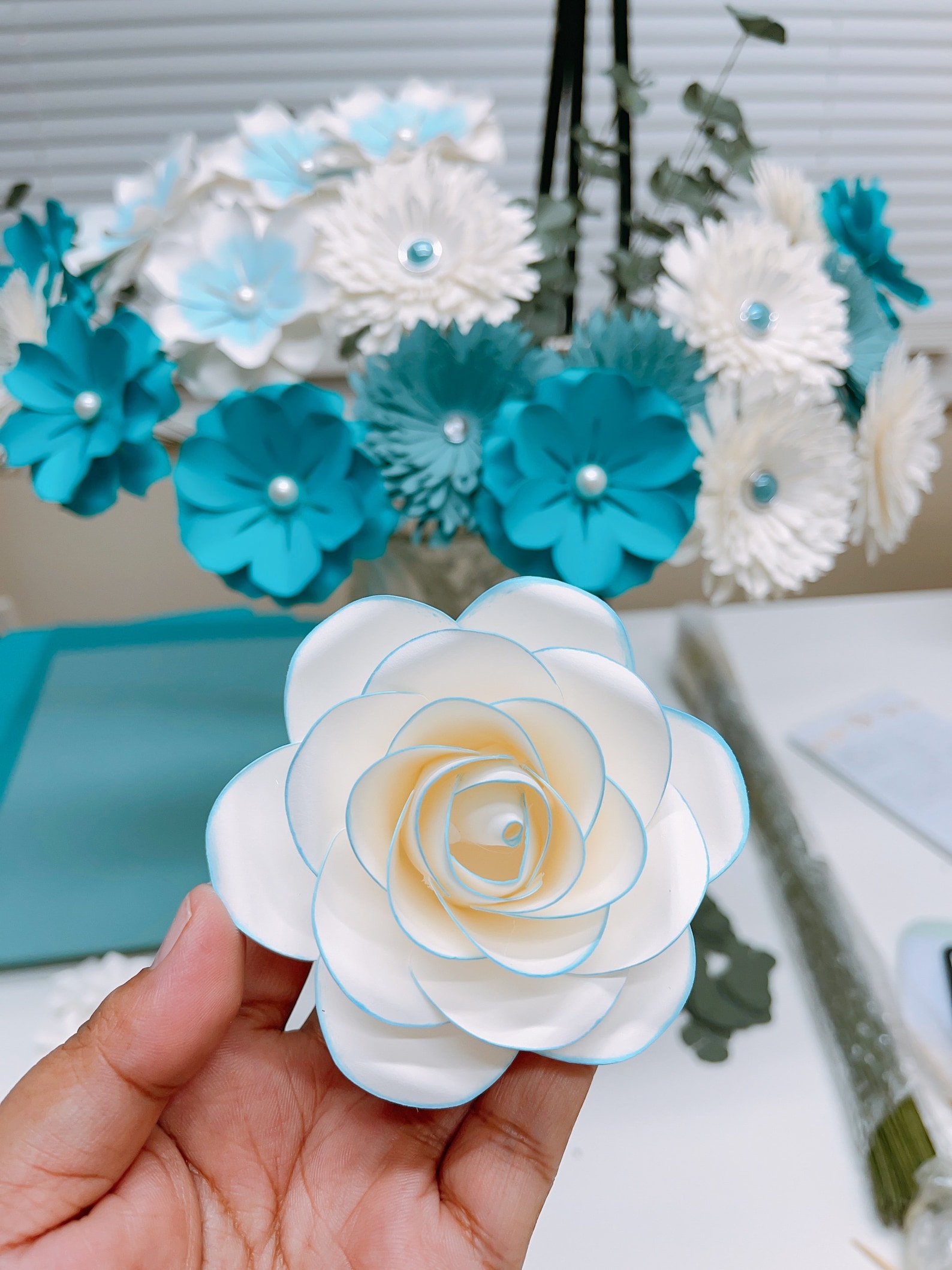 Rose 4 on a Stem Paper Flower Template; Complete Set, Ideal for Paper ...