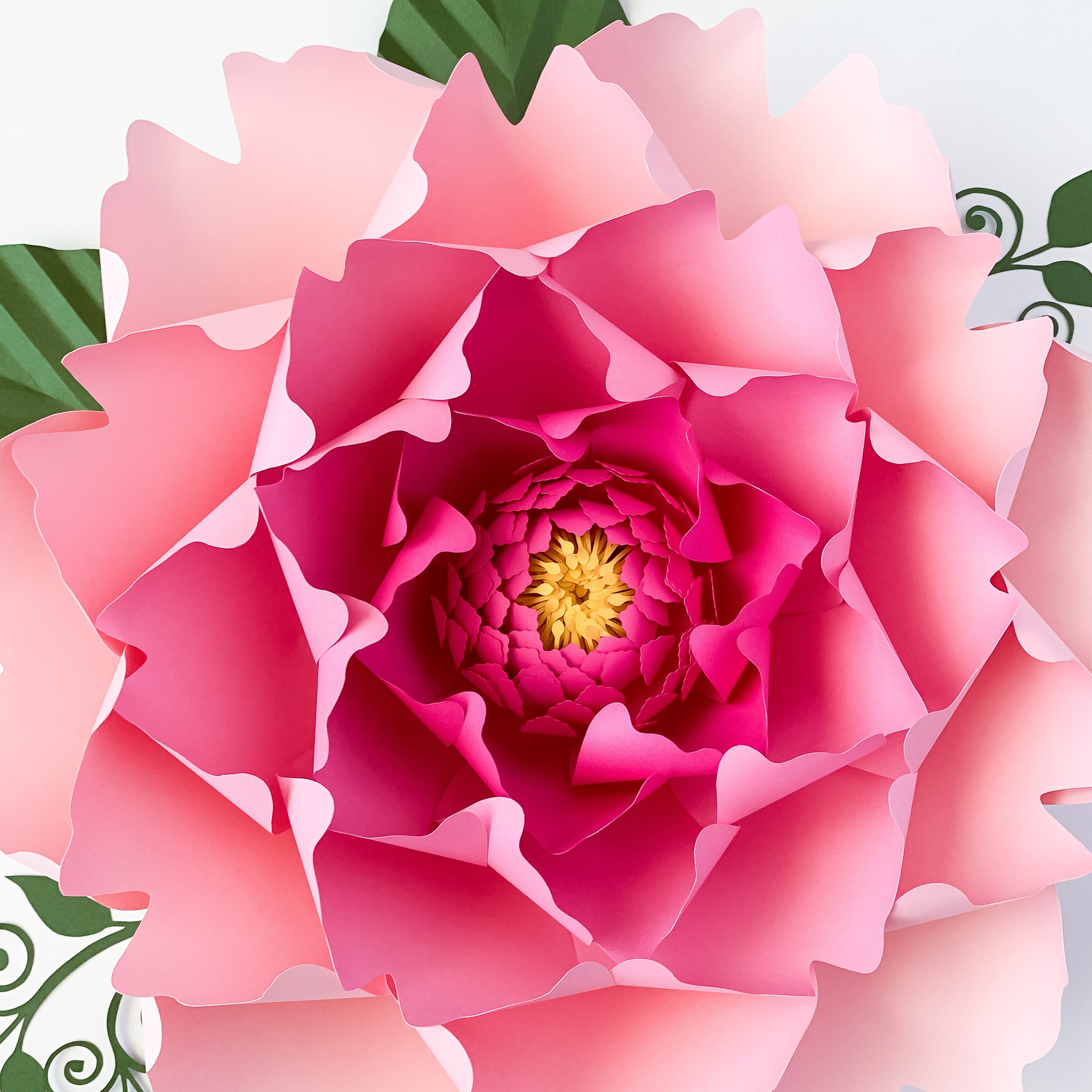 Peony Center Components Fo Giant Peonies Paper Flowers Cricut And Silhouette Machine Ready In