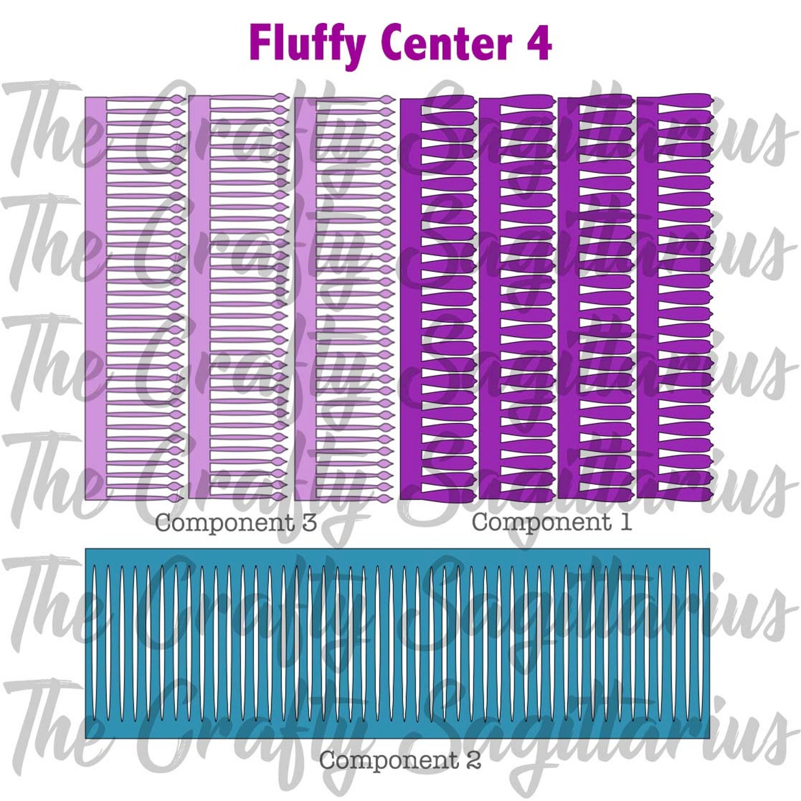 Fluffy Center 4 Paper Flower Center Component for Cutting - Etsy