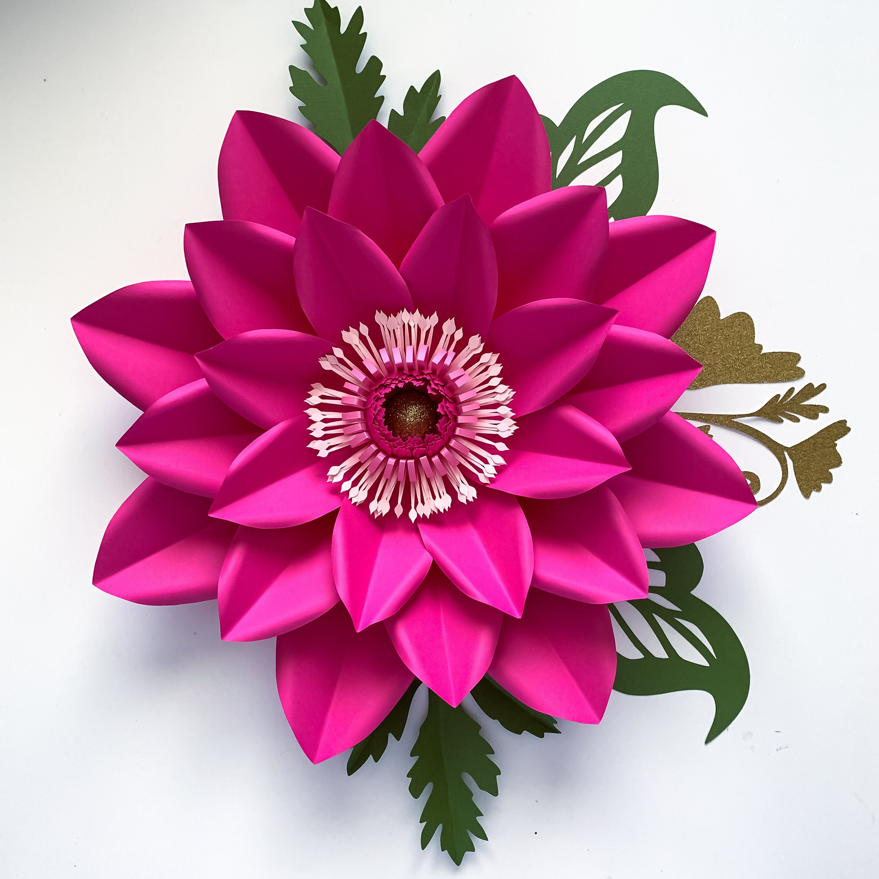PDF Petal 10 Paper Flowers Printable Template Comes With Flat Center ...