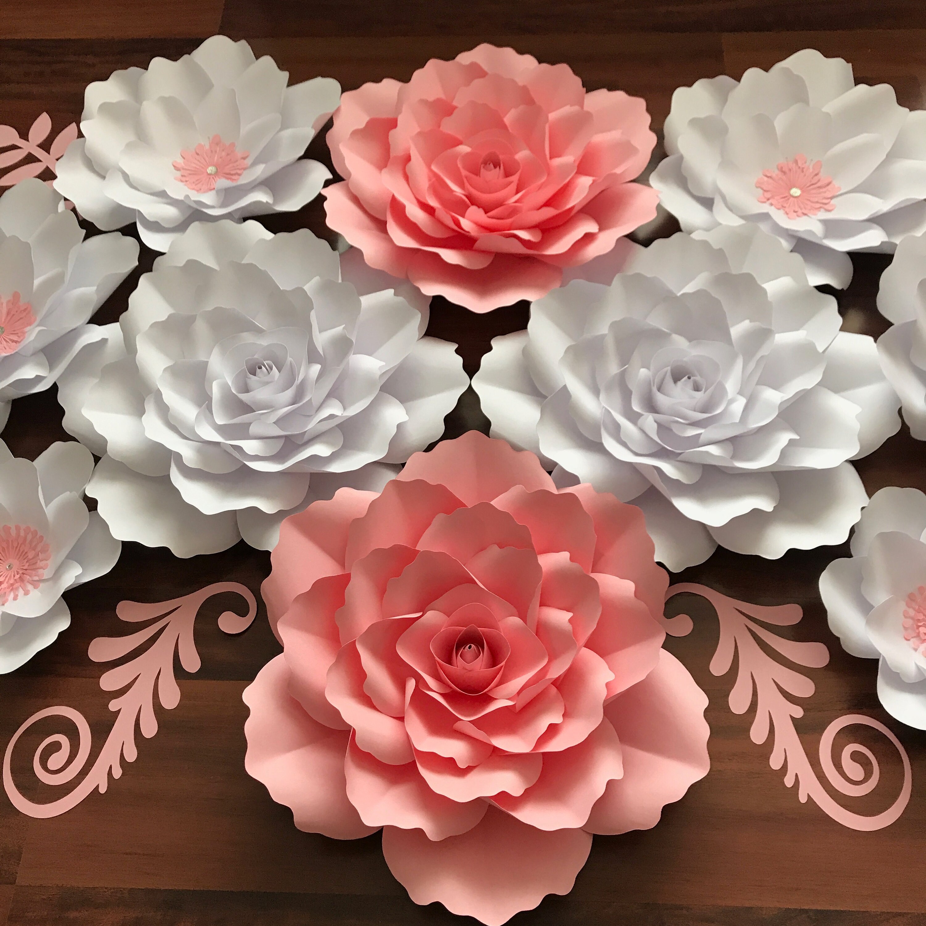 SVG PNG DXF Petal 6 Paper Flowers Cut Files for Cutting Machines No ...