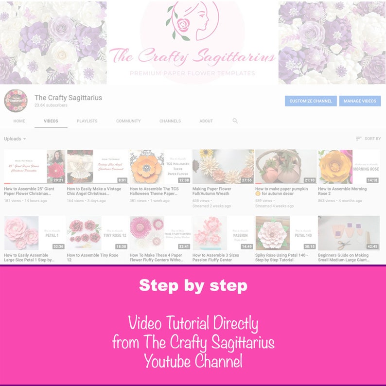 TCS Leaves on a Stem Paper Flower Template; Complete Set, for Paper ...