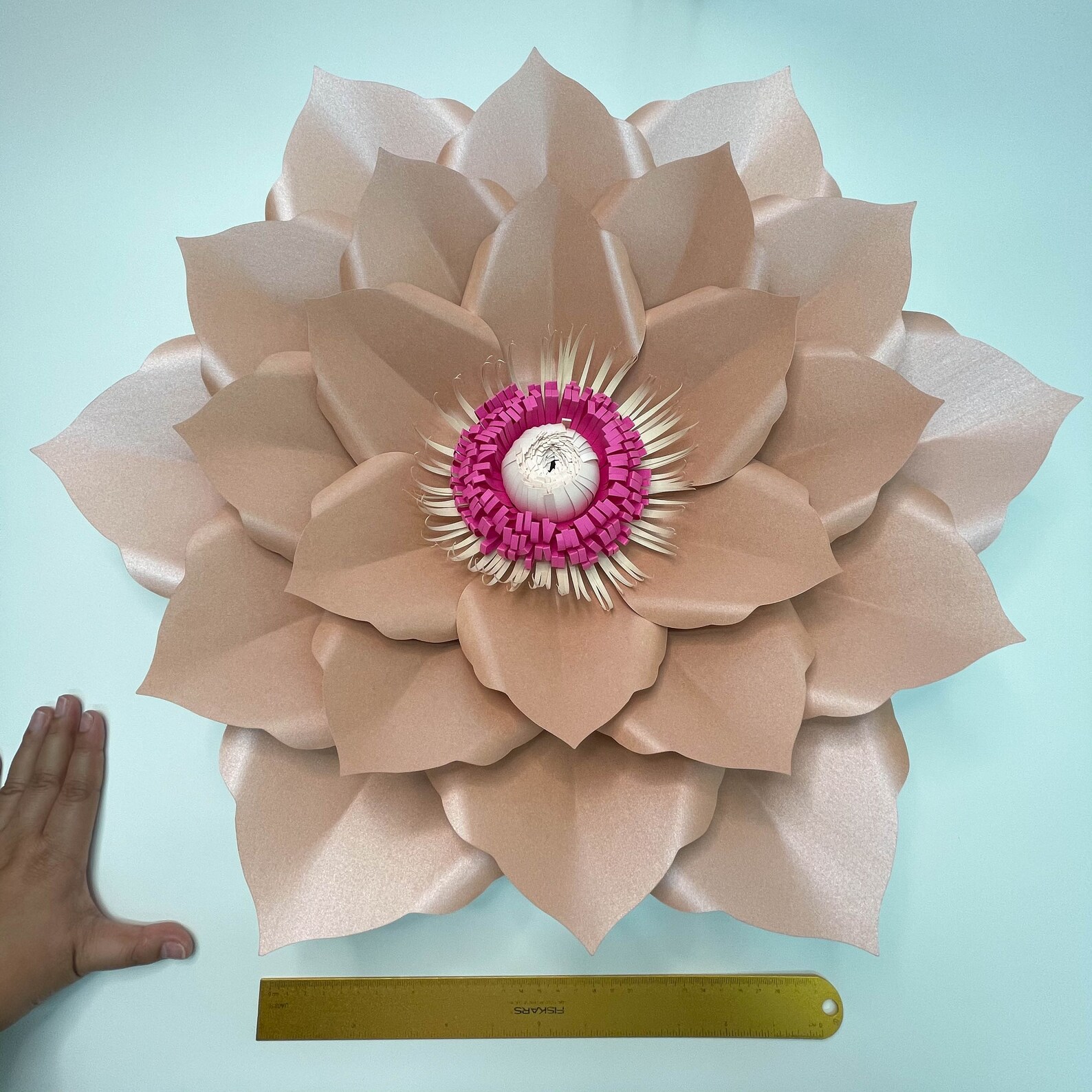 Vector Cut Files Petal 180 Paper Flowers Template Flat Center | Etsy