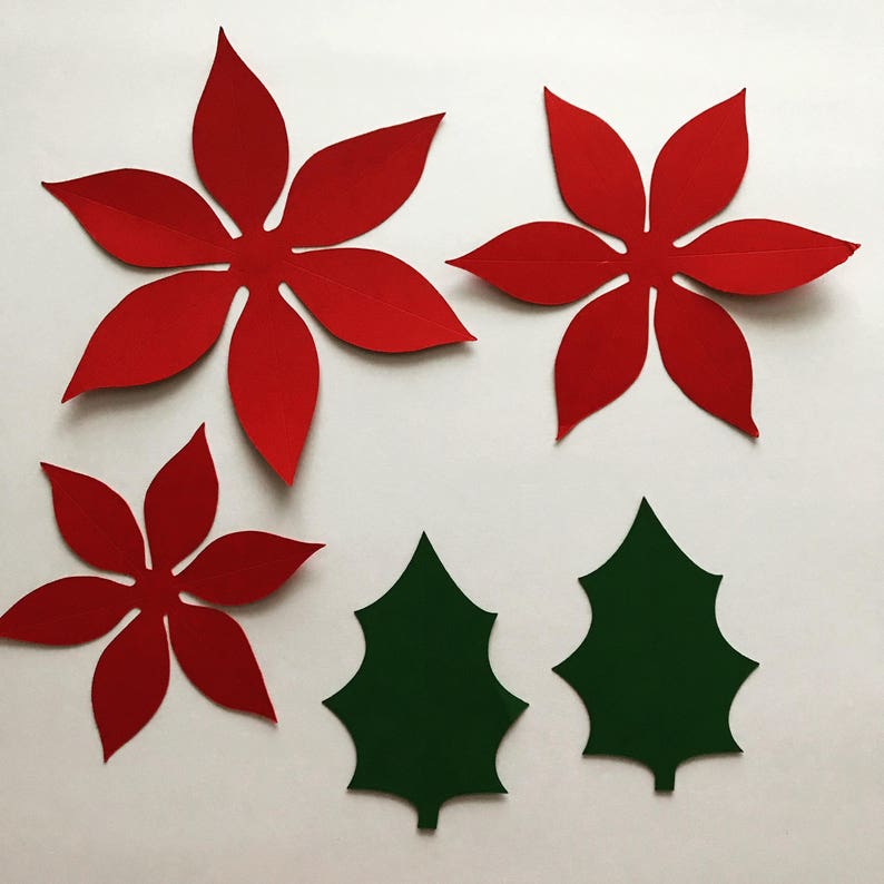 PDF Christmas Poinsettia Paper Flowers Digital Version Original by ...