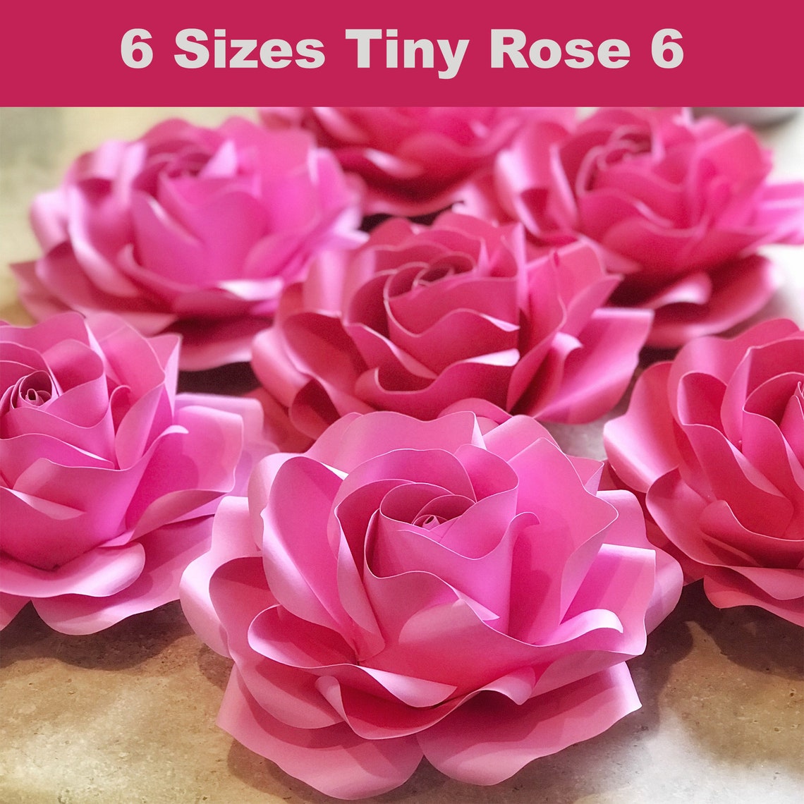 SVG PNG DXF 4 Best Seller Tiny Roses Designs Paper Flower | Etsy